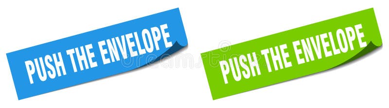 Push the Envelope Stamp. Round Band Sign Set. Label Stock Vector ...