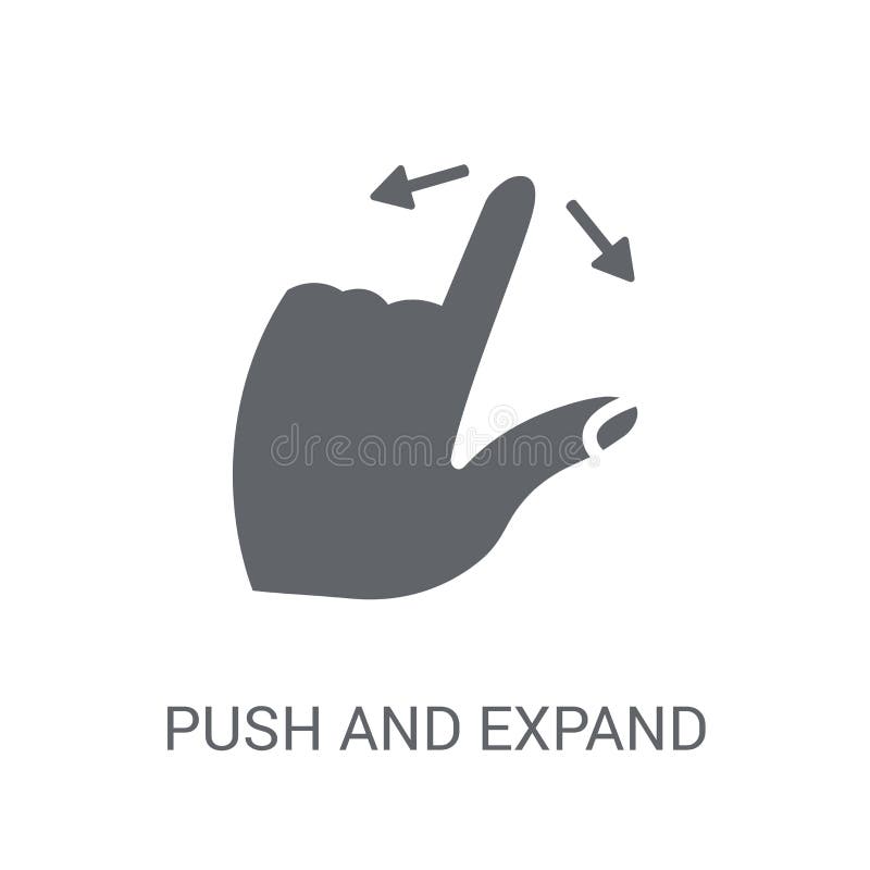 Push and Expand Gesture Icon. Trendy Push and Expand Gesture Log Stock ...