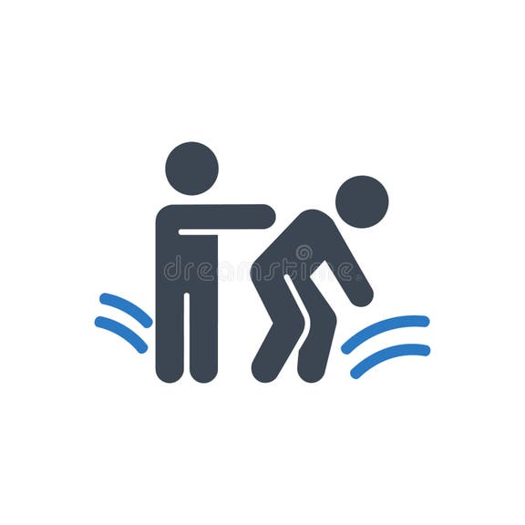 Push Fall Interaction Icon stock vector. Illustration of action - 361691248