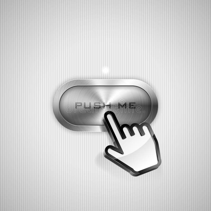 Push me button stock vector. Illustration of interface - 32763202