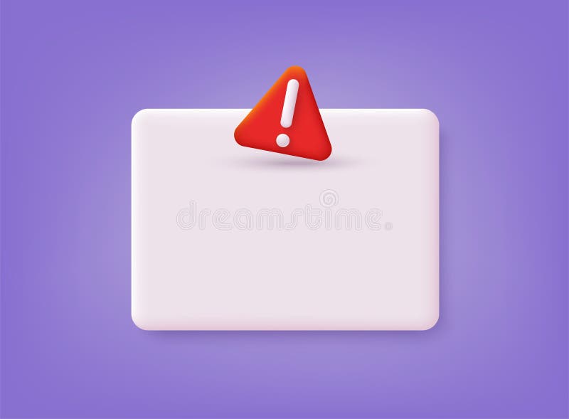 Push Notice Alert with Danger Icon. Warning Chat Box Banner Stock ...