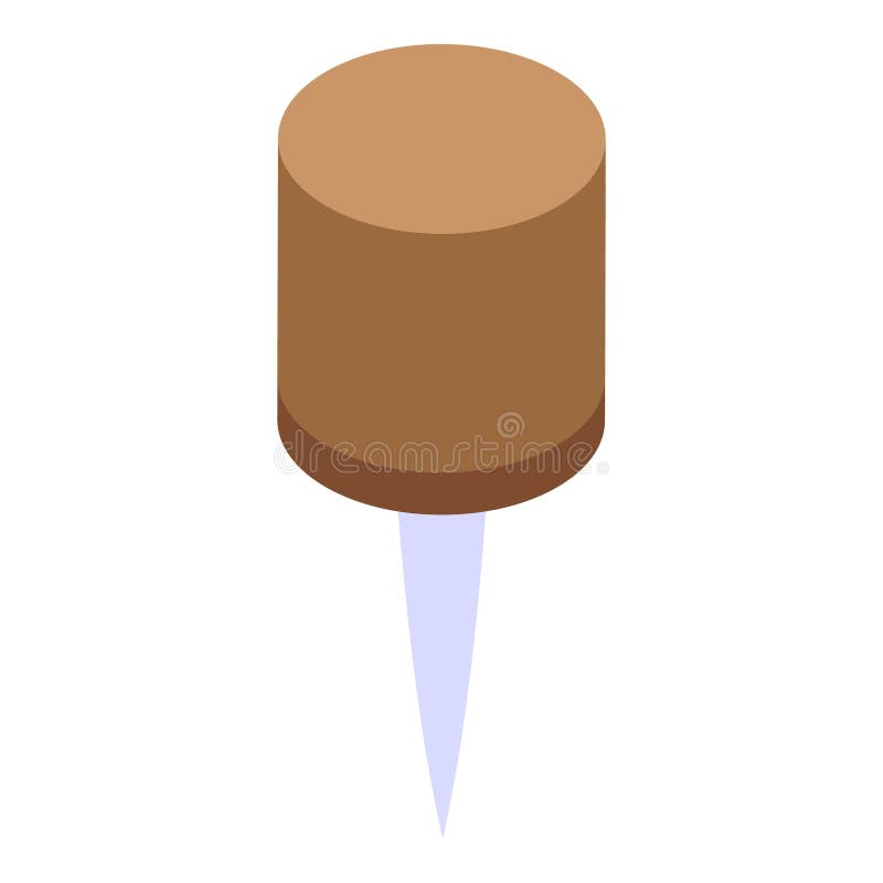 Push Office Clip Icon Isometric Vector. Notice Board Label Stock Vector ...