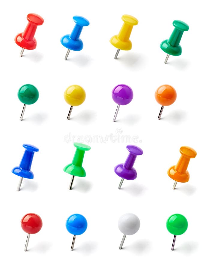 Push pin stock illustration. Illustration of color, object - 28015997