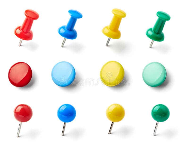 Push pin collection stock vector. Illustration of pins - 20053854