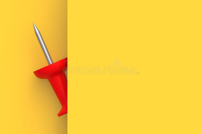 Push Pin Behind the Wall. Copy Space Stock Illustration - Illustration ...