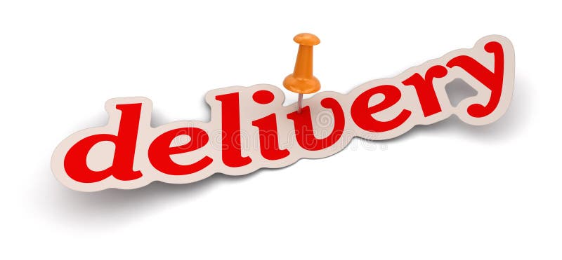 Push Pin and Delivery (clipping Path Included) Stock Illustration ...