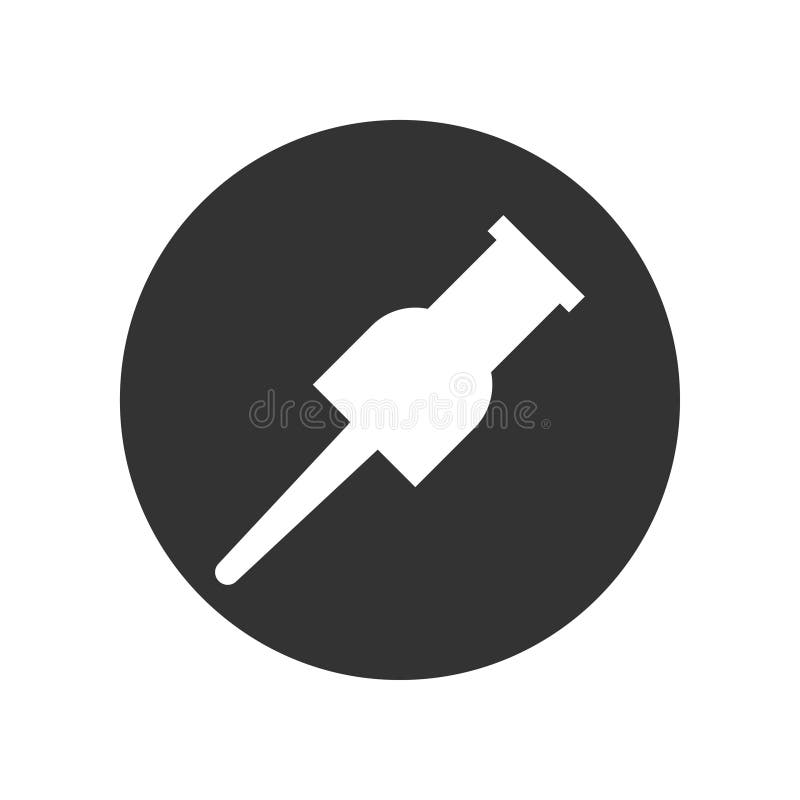 Push Pin Icon stock vector. Illustration of symbol, simple - 174952757