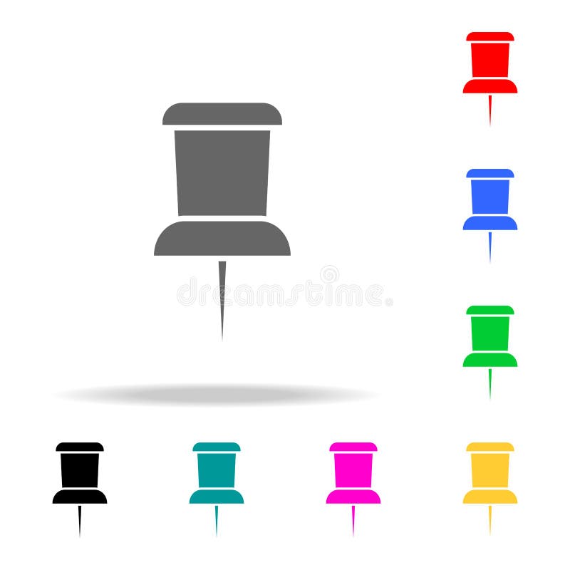 Push Pin Icon. Elements in Multi Colored Icons for Mobile Concept and ...