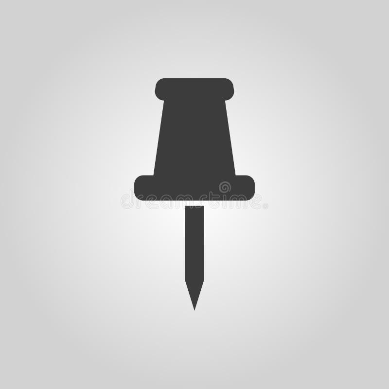 The Push Pin Icon. Memo and Note, Attachment Symbol Stock Illustration ...