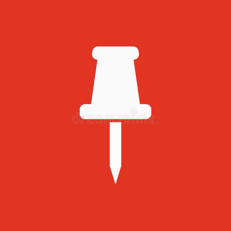 The Push Pin Icon Memo And Note Attachment Symbol Stock Vector Illustration Of Eps10 Tack