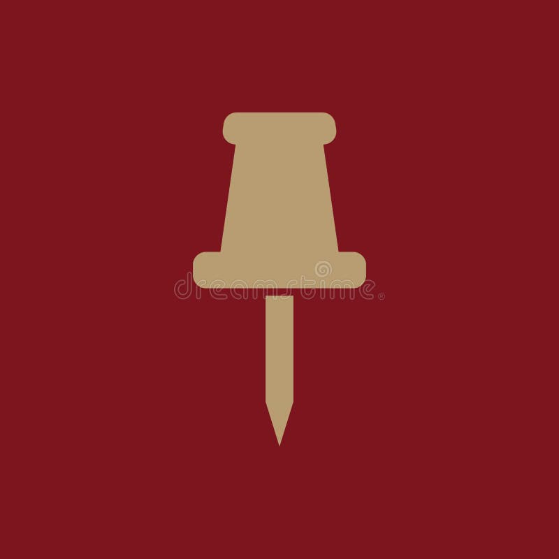 The Push Pin Icon. Memo and Note, Attachment Symbol Stock Vector ...