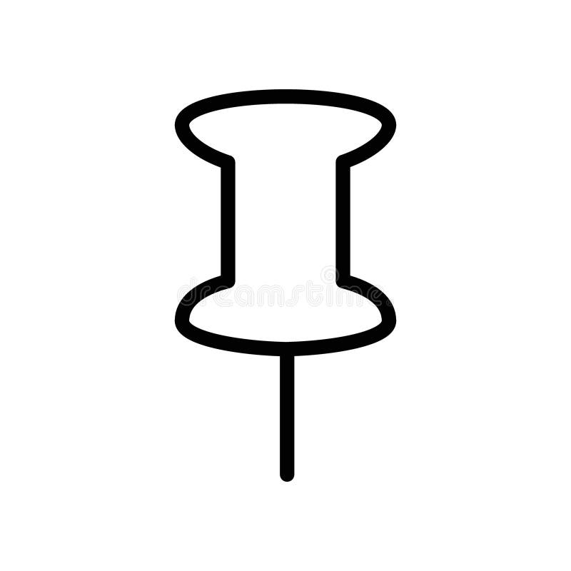 Push Pin Icon for Office Supplies, Map Marking, and Organization Tools ...