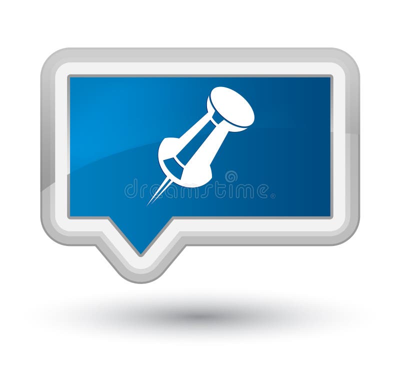 Push Pin Icon Prime Blue Banner Button Stock Illustration ...