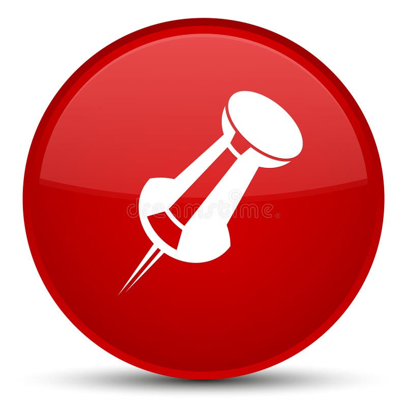 Push Pin Icon Premium Blue Round Button Stock Illustration ...
