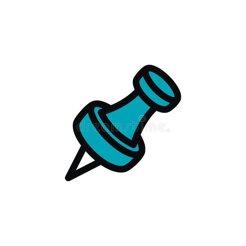 Push Pin Icon. Vector Illustration Decorative Design Stock Vector ...