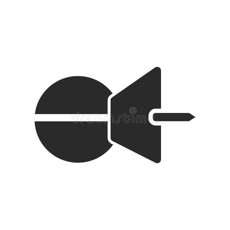 Push Pin Icon Vector Sign and Symbol Isolated on White Background, Push ...