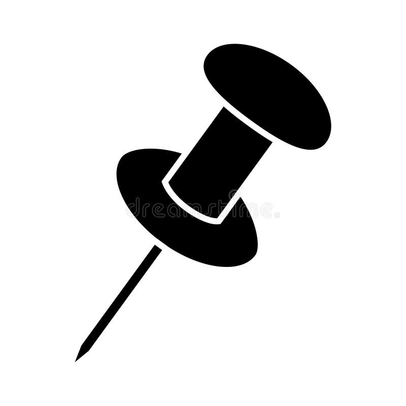 Push Pin Icon Vector on Trendy Design Stock Vector - Illustration of ...