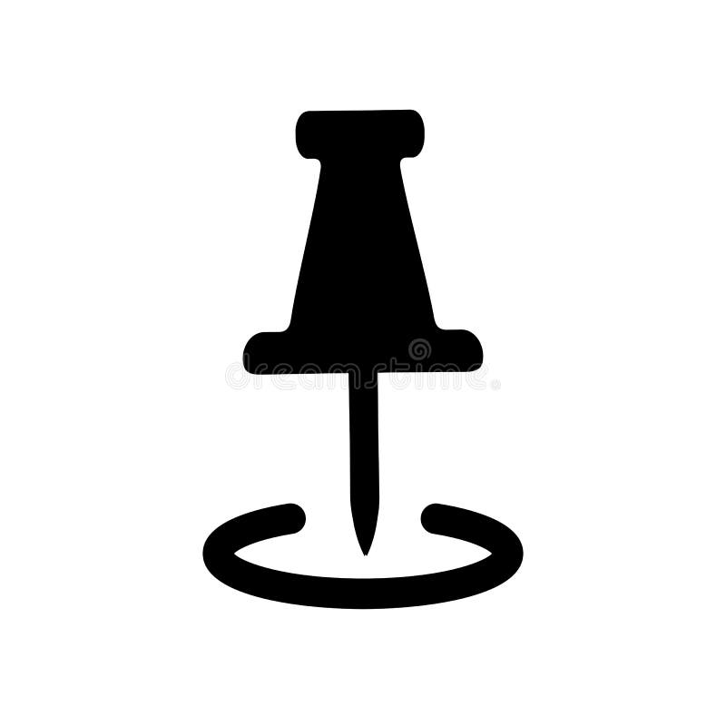 Push Pin Icon for Web Site, Page and Mobile App Design Element. Push ...