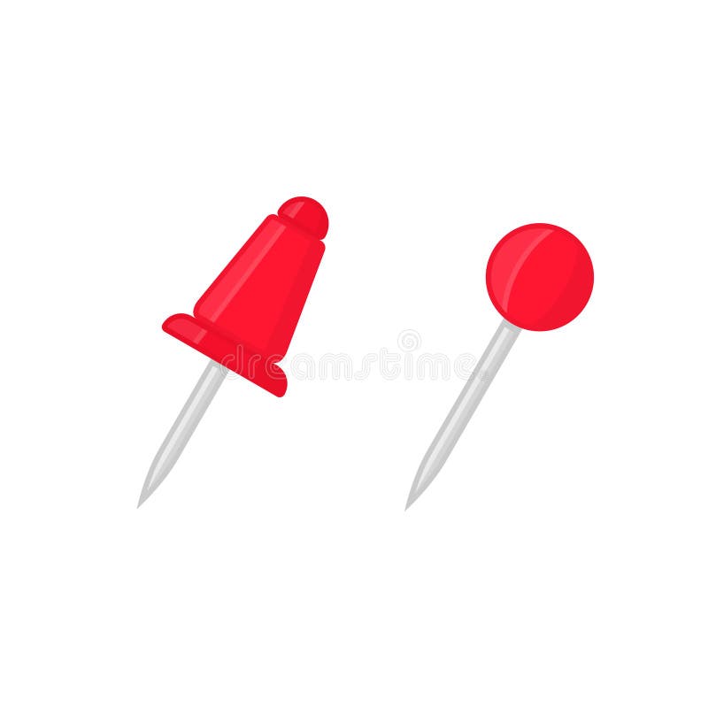 Push pin icons stock vector. Illustration of board, point - 321022451