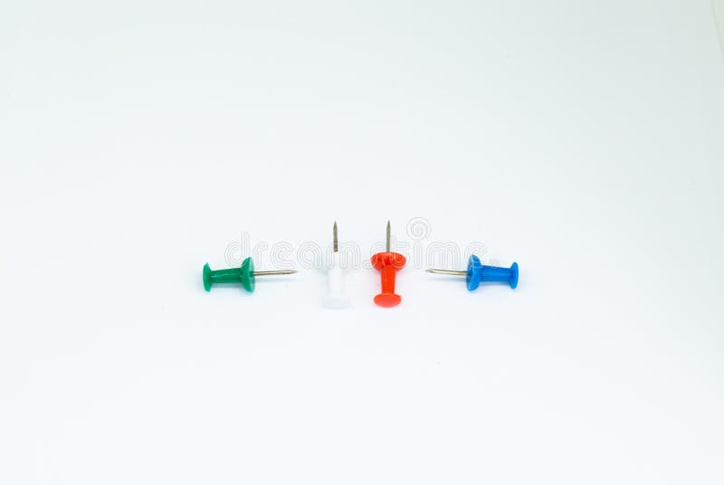 Push Pin on the Isolated White Background Stock Image - Image of ...