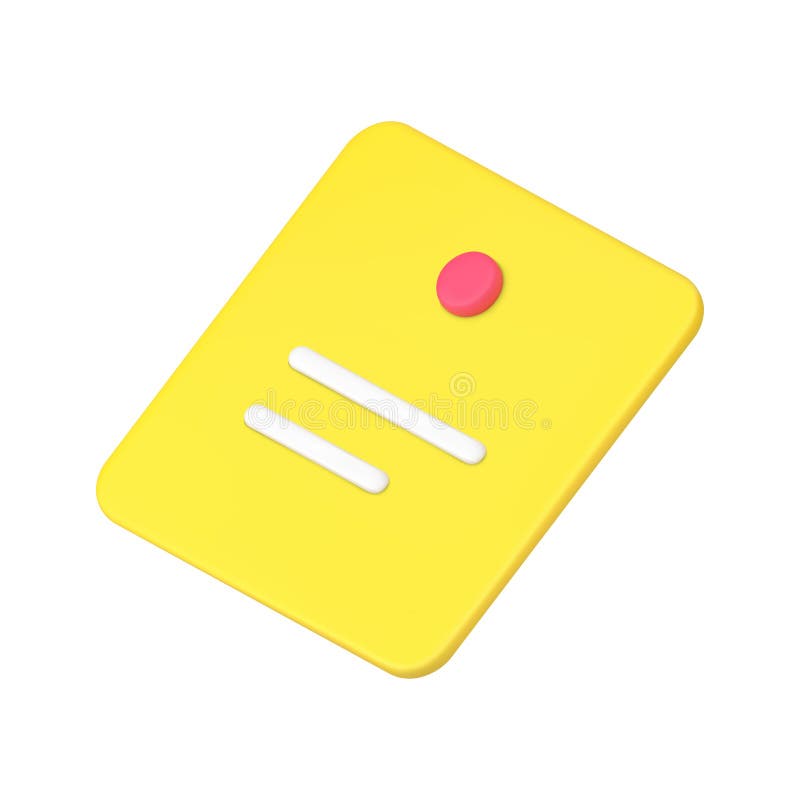 Push Pin and Note Paper 3d Icon Vector Illustration Stock Vector ...