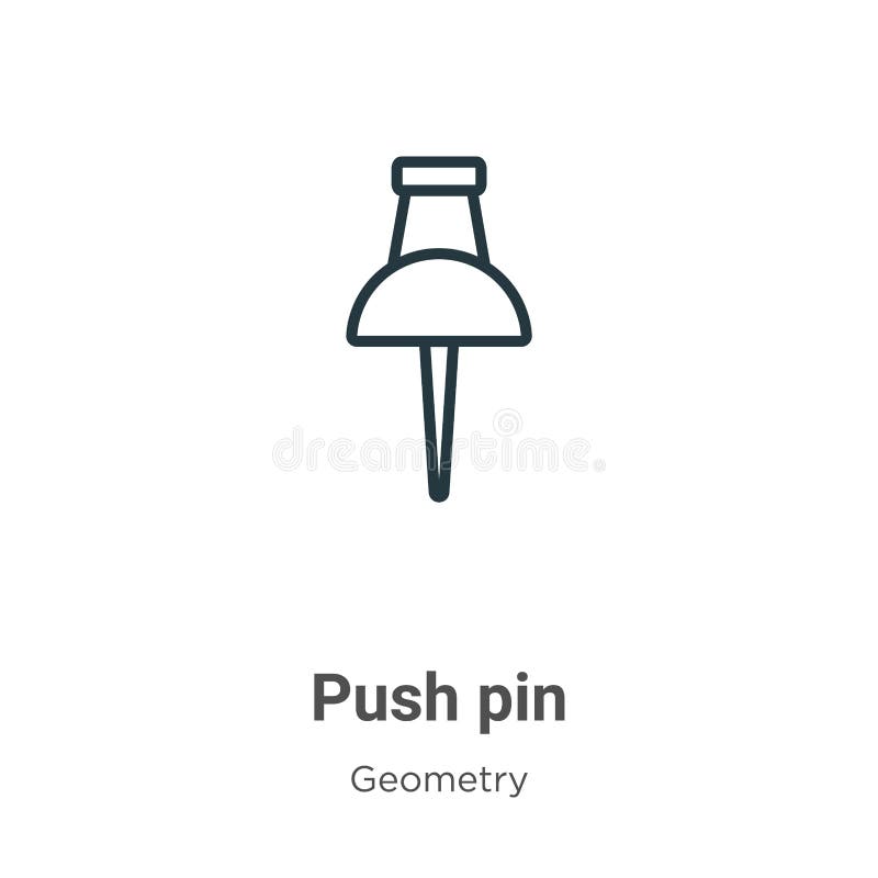 Pinned Vector Icon on White Background. Flat Vector Pinned Icon Symbol ...
