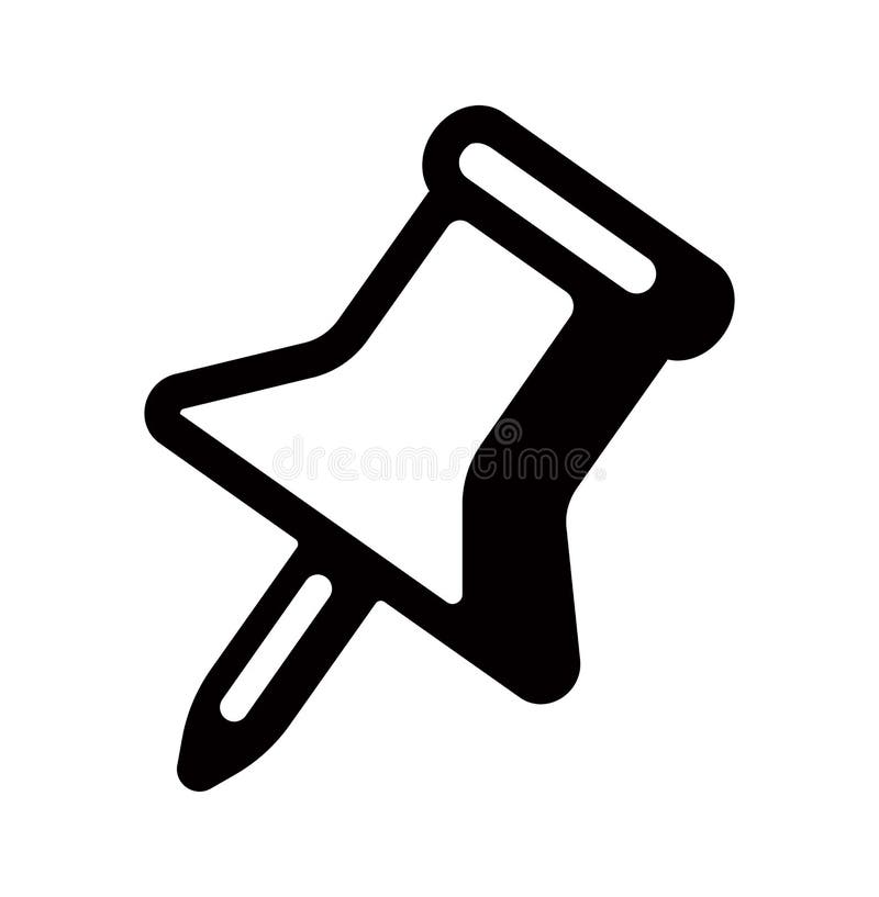 Push Pin, Reminder, Attachment Icon Illustration Stock Vector ...