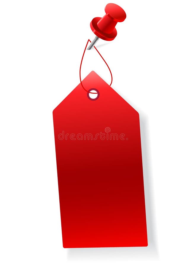 Push, pin, tag, label stock vector. Illustration of reduction - 63478153