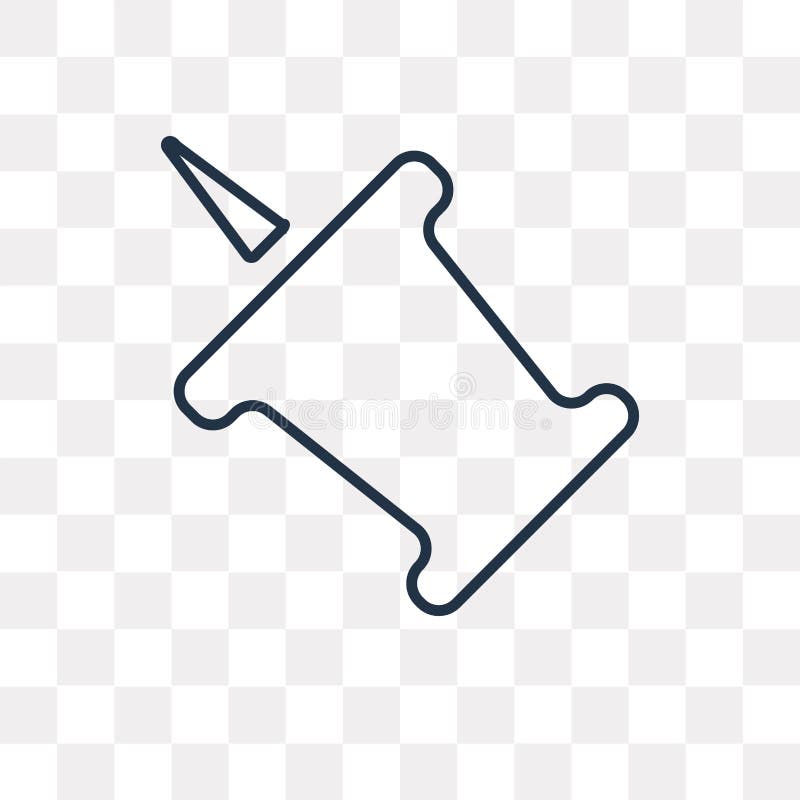 Push Pin Vector Icon Isolated on Transparent Background, Linear Stock ...