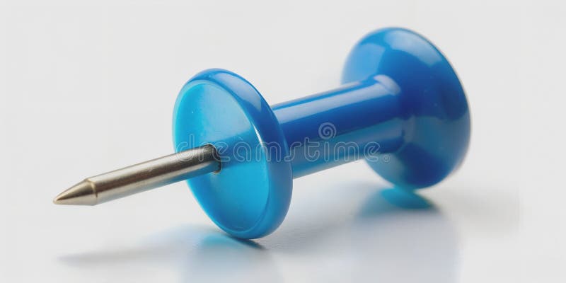 Push Pin on White Background Generative by AI Stock Illustration ...
