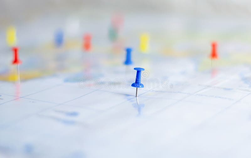 Push pin on the world map stock image. Image of direction - 196098011