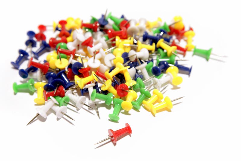 Push-pins stock image. Image of push, white, objects, still - 5310397