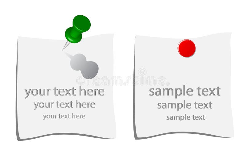 Push pin notes stock vector. Illustration of colorful - 4447352