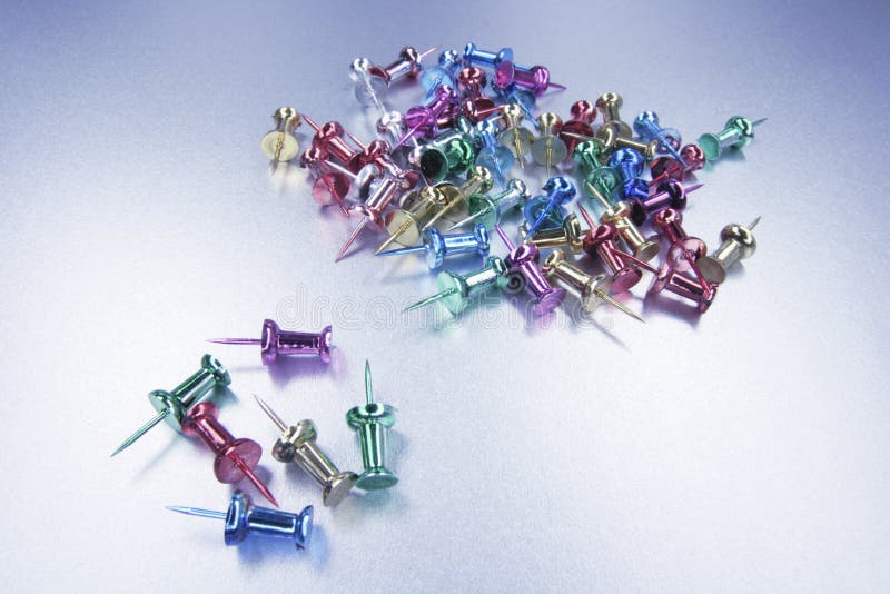 Push Pins stock photo. Image of accessories, silver, colours - 58477284