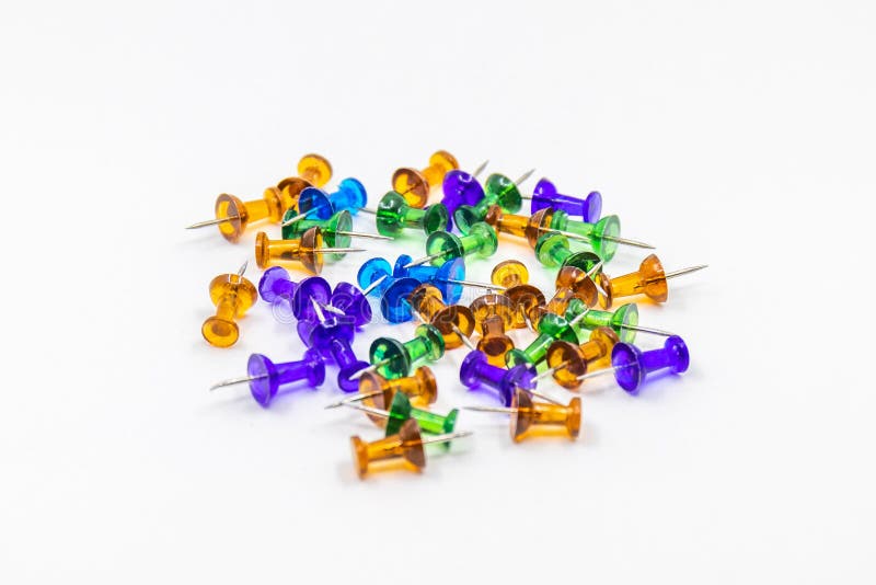 Push Pins Tacks Assorted Colors Stock Photo - Image of office ...