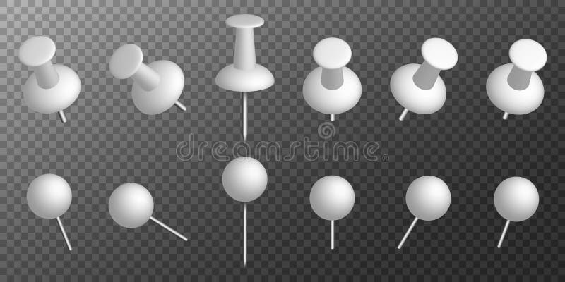 Push pins. Thumbtacks stock vector. Illustration of element - 246744975