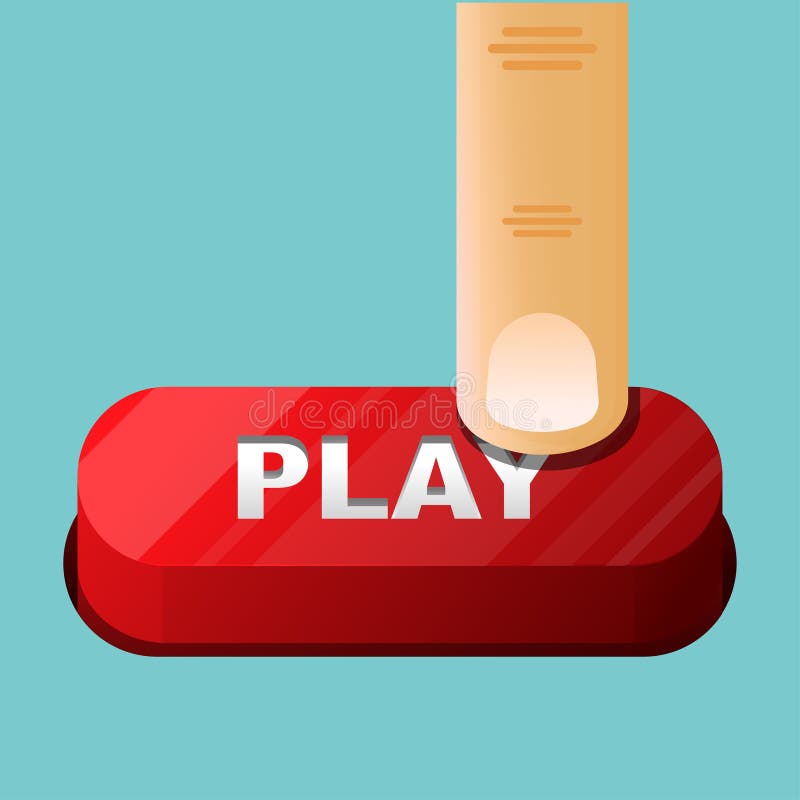 Finger Pressing Play Stock Illustrations – 192 Finger Pressing Play ...