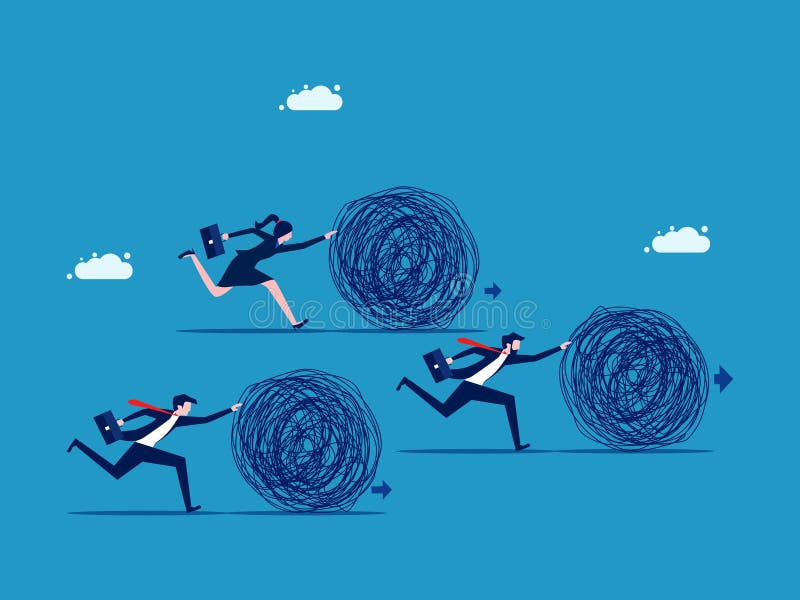 Businessmen Work Together To Solve Problems Stock Vector - Illustration ...