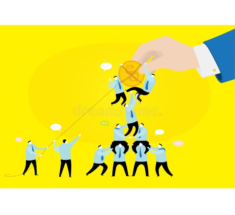 Push and pull for money stock illustration. Illustration of male - 64347732
