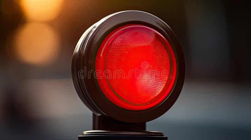 Push red light button stock illustration. Illustration of pedestrian ...