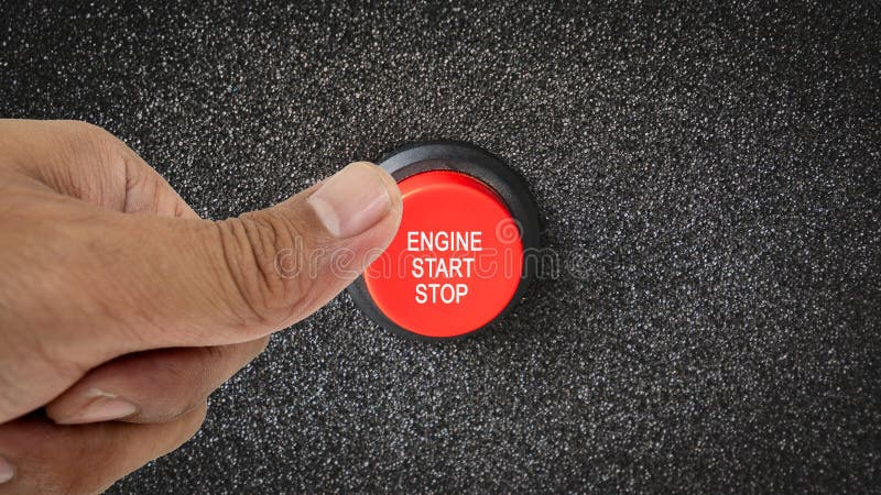 Push start button stock image. Image of carbon, drive - 127613915