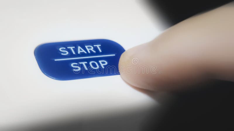 Push the Start or Stop Button Stock Photo - Image of start, operate ...