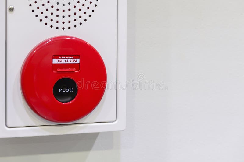 Push Switch Fire Alarm and the Alarm Speaker Stock Photo - Image of ...