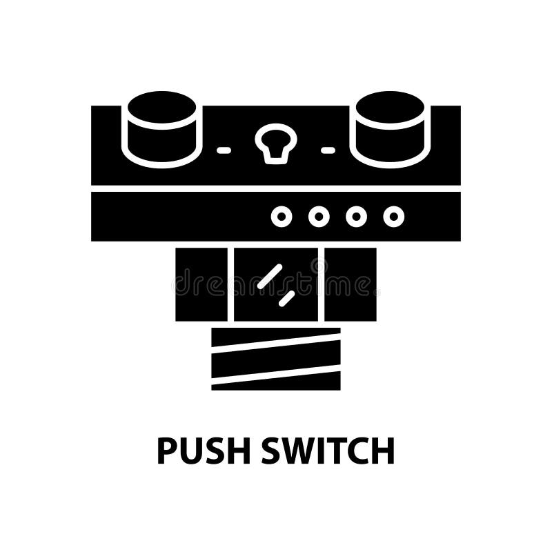 Push Switch Buttons with Lettering Contemporary Devices User Interface ...