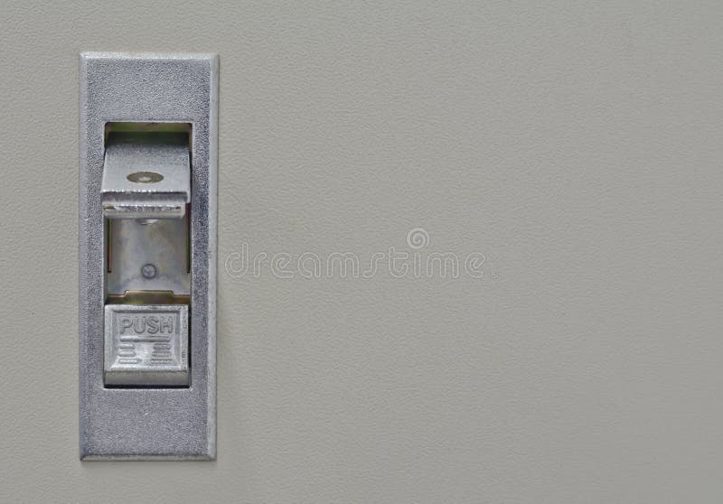 Push Switch for Open on Control Box in on State Stock Photo - Image of ...
