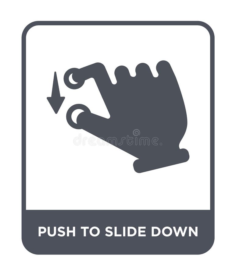 Push To Slide Right And Left Gesture Icon In Trendy Design Style. Push ...