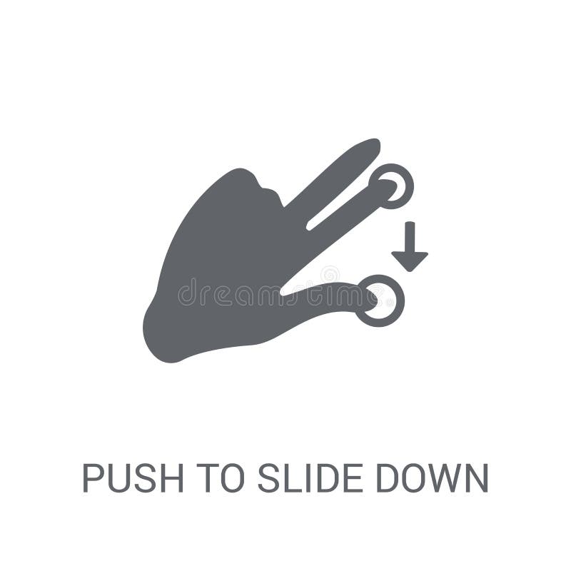 Push To Slide Down Icon. Trendy Push To Slide Down Logo Concept Stock ...
