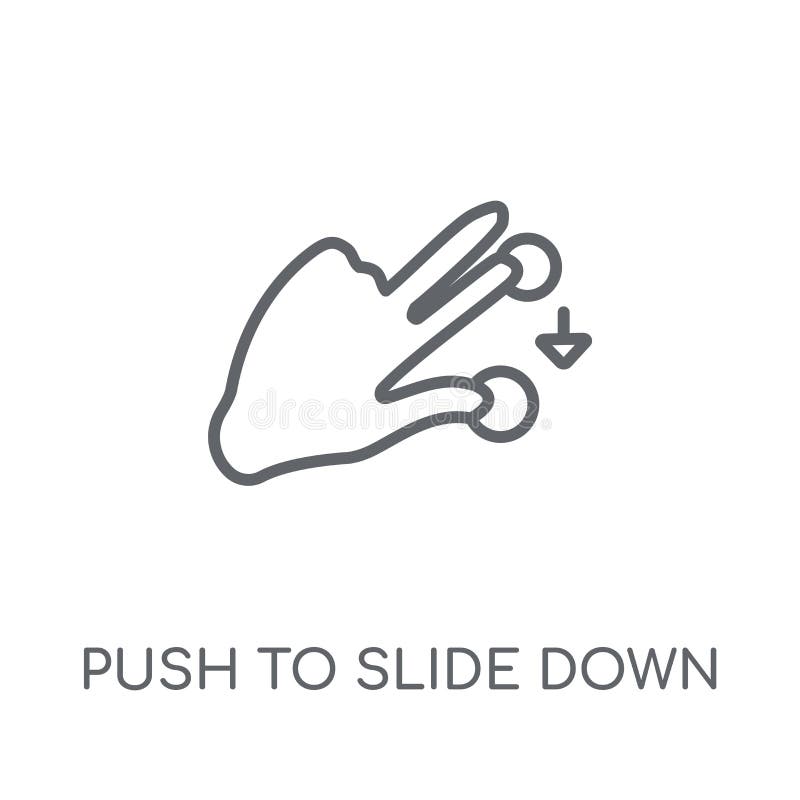 Push To Slide Down Linear Icon. Modern Outline Push To Slide Dow Stock ...