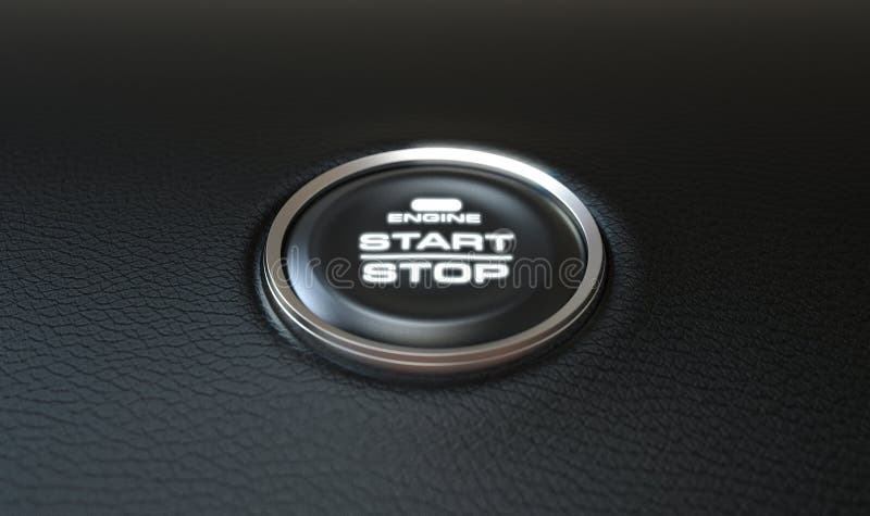 Push To Start Button stock illustration. Illustration of electronic ...