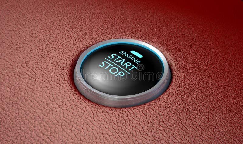 Push To Start Red Leather Button Stock Illustrations – 9 Push To Start ...